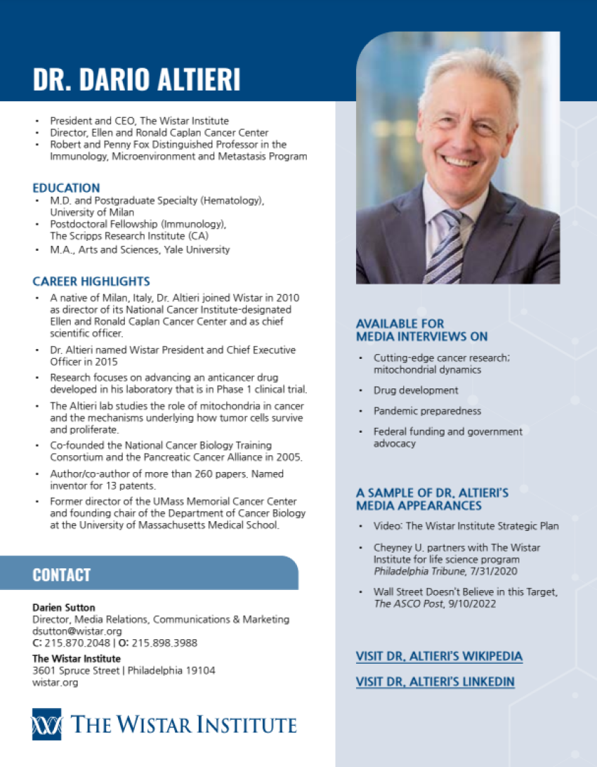 News - The Wistar Institute